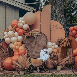 98pcs Terracotta Balloon Arch Kit Burnt Orange Cream Peach Apricot Fall Balloon Garland Baby ...