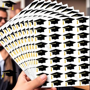Graduation Cap Stickers | Graduation Season Party Decoration Stickers ...