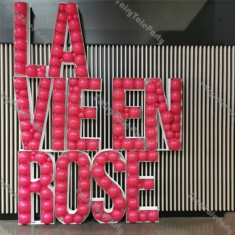 Balloon Filling Box Baby Shower DIY Letters Mosaic Balloon - Etsy