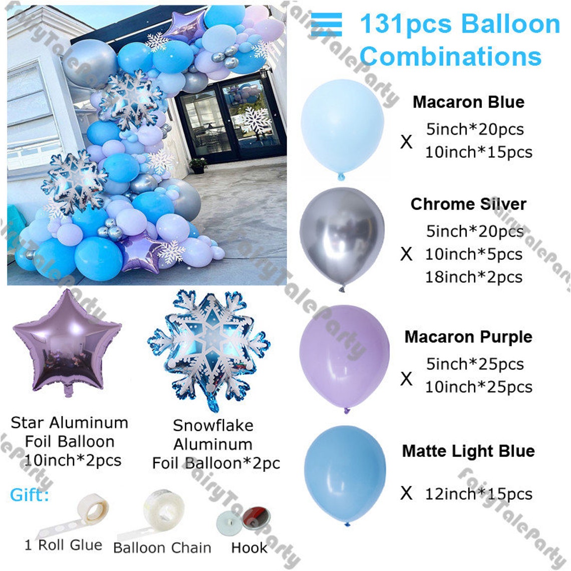 12FT Ice Snow Queen Balloon Garland Arch Kit Princess Theme | Etsy