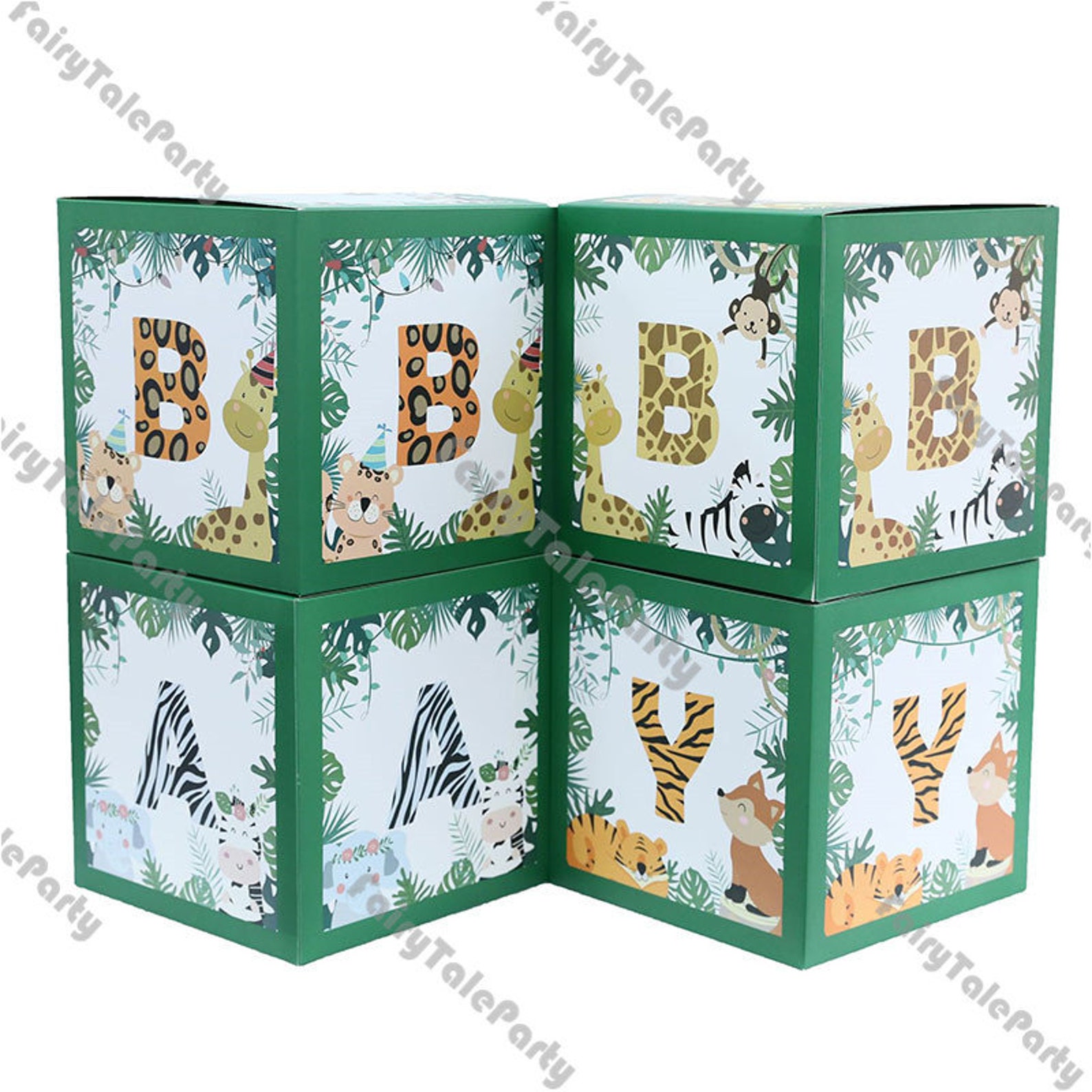 Balloon Cubes Box Baby Shower Boy Transparent 4 Letter Box - Etsy