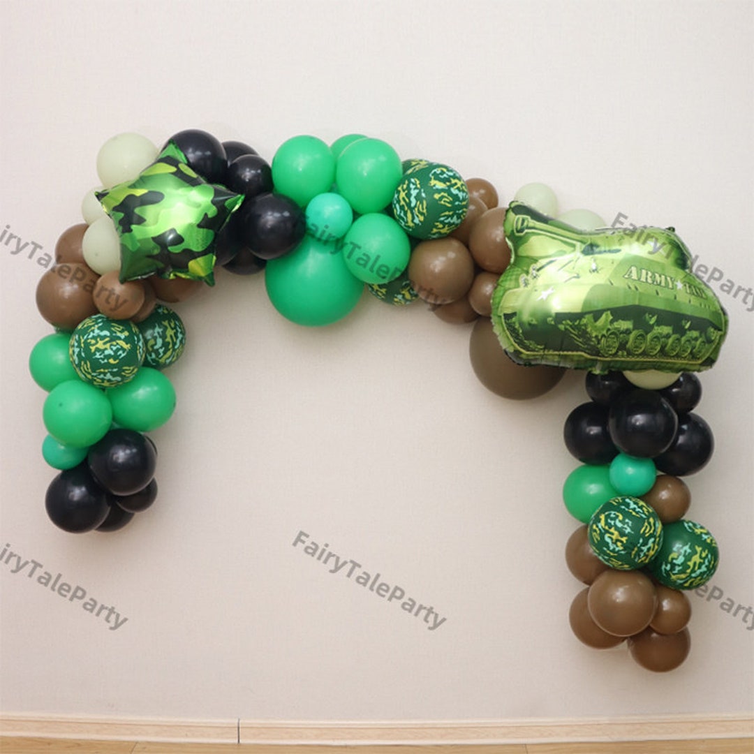 109pcs Soldier Military Balloons Garland Set Camouflage Balloon Arch ...