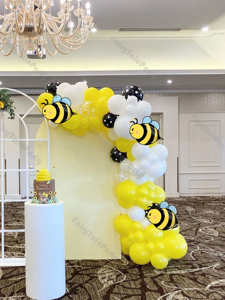 83pcs Bee Day Balloon Garland Kit Baby Shower Decorations Black and ...