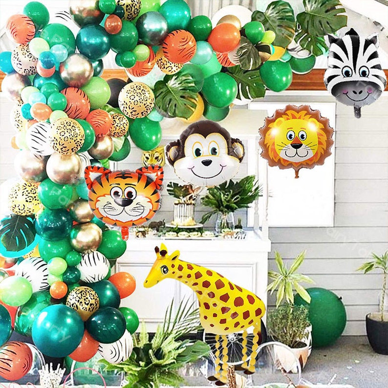 147pcs Jungle Safari Theme Party Balloon Garland Kit Animal | Etsy