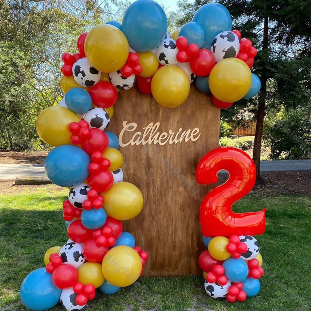 101pcs Farm Theme Balloons Garland Kit Cow Print Balloon Arch Kids ...