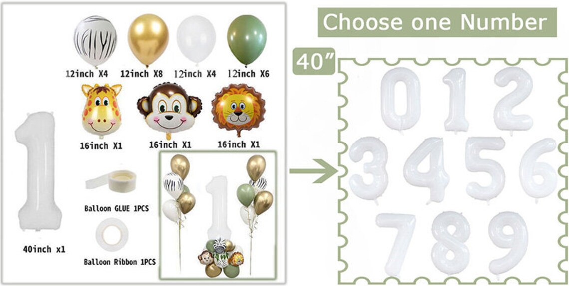 Wild One Birthday Balloon Arch Decorations Avocado Green - Etsy