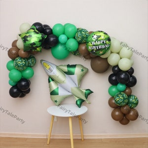 110pcs Military Camo Balloons Garland Kit Army Soldier Balloon Arch ...