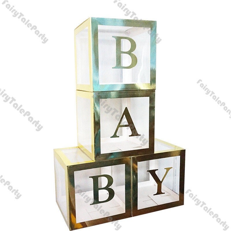 Alphabet Transparent White Pink Box Packing Name Balloon DIY - Etsy