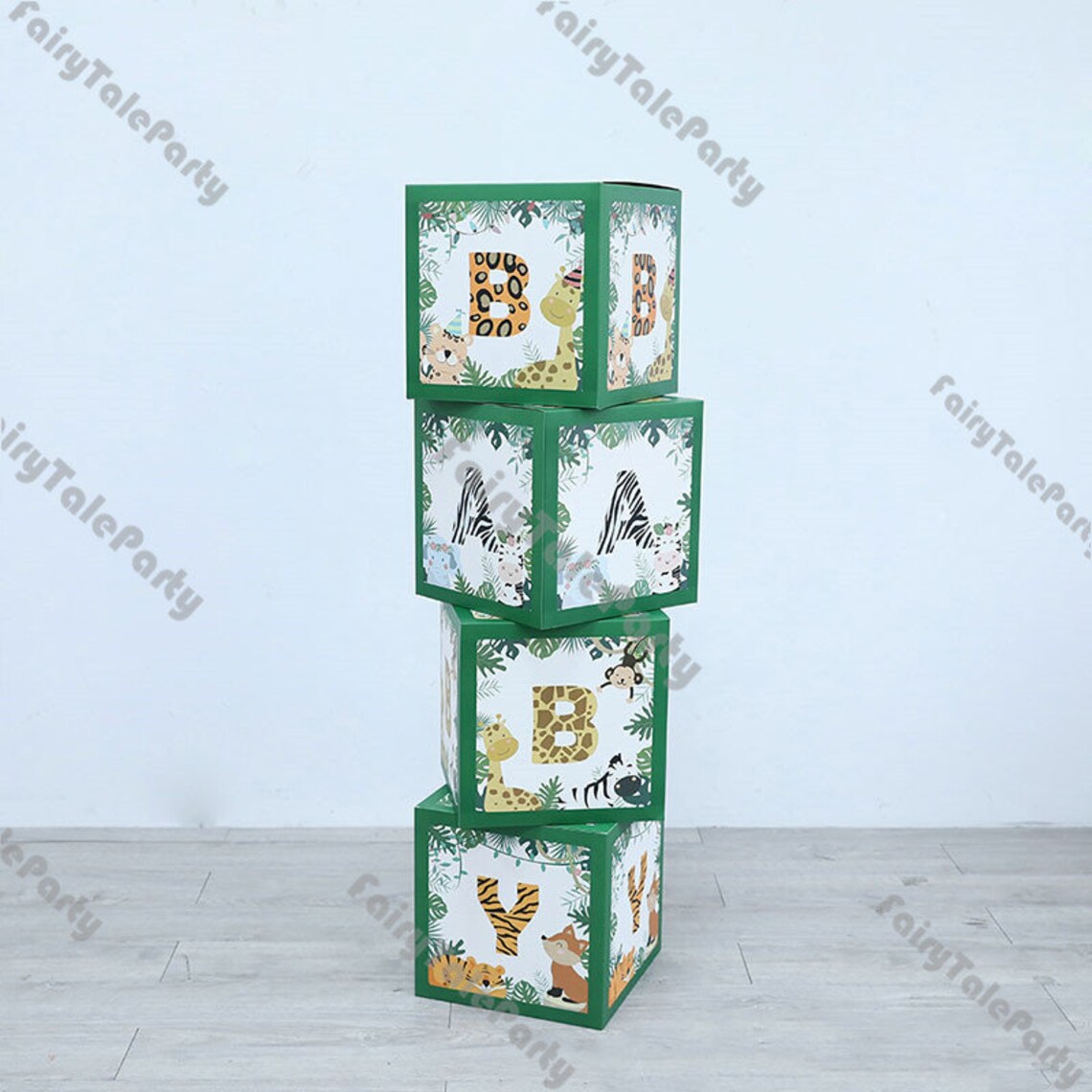 Balloon Cubes Box Baby Shower Boy Transparent 4 Letter Box - Etsy