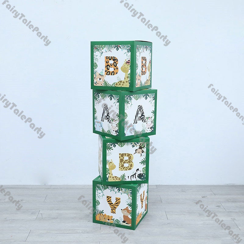 Balloon Cubes Box Baby Shower Boy Transparent 4 Letter Box - Etsy