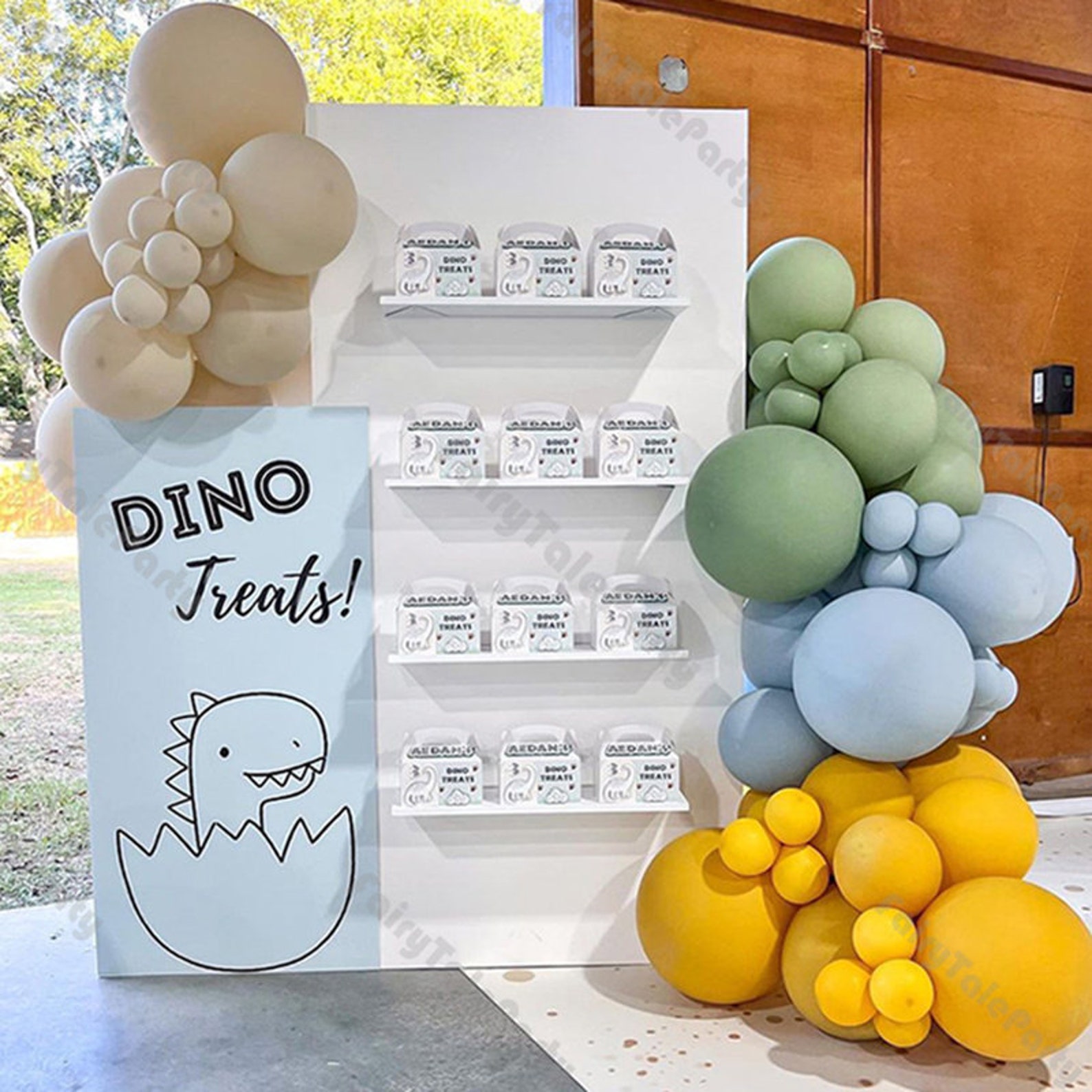 91pcs Rustic Neutral Balloon Arch Kit Dusty Green Yellow Blue - Etsy