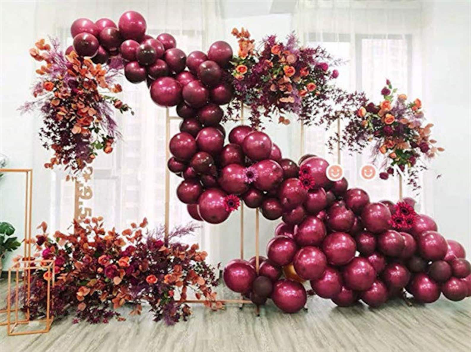 100pcs Wine Red Balloons Garland Kit Pink Balloon Arch Party Supplies ...