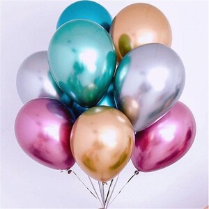 20pcs 12inch Shiny Metallic Chrome Balloons Rose - Etsy
