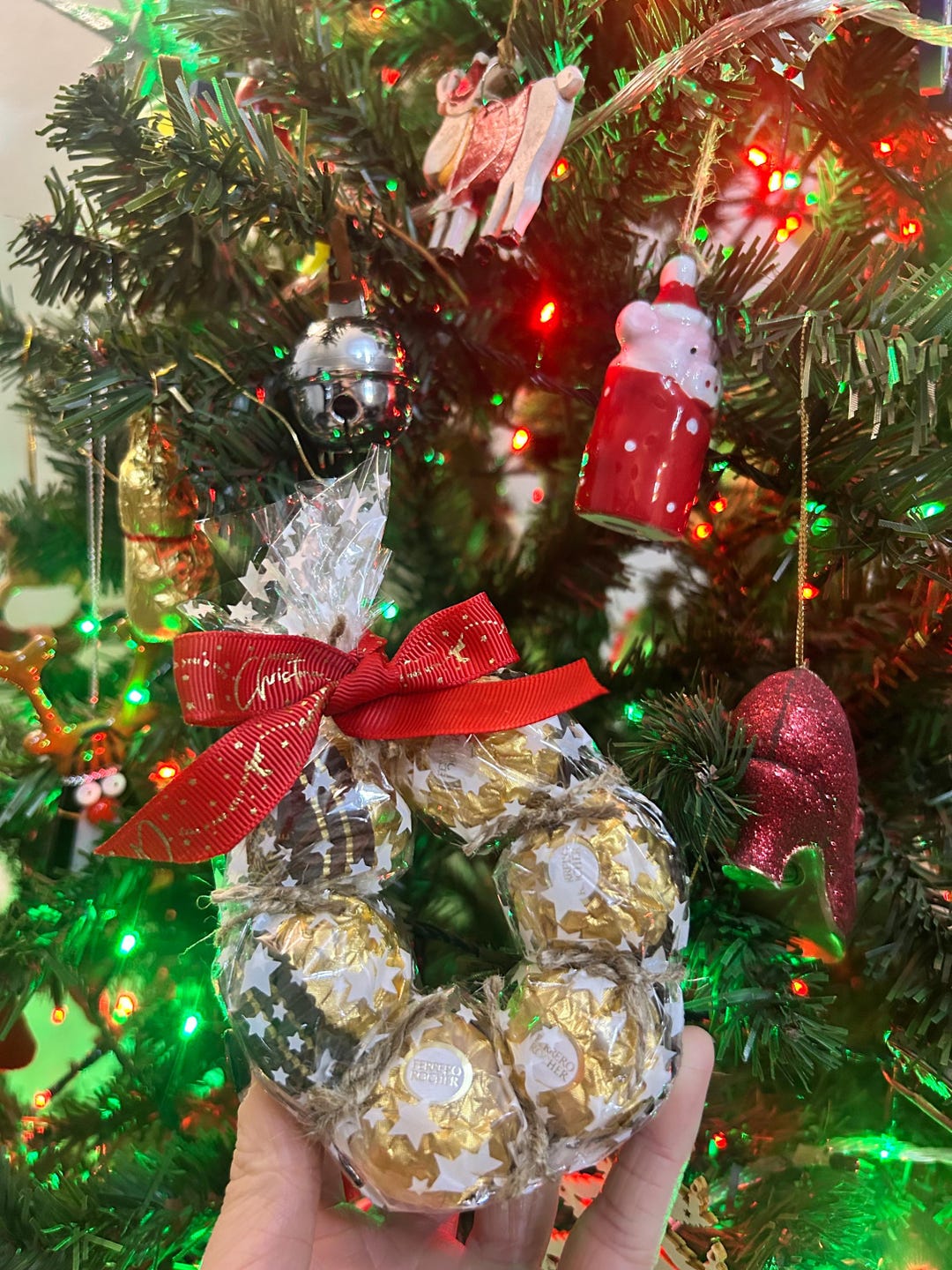 Ferrero Rocher Christmas Wreath, Stocking Filler - Etsy