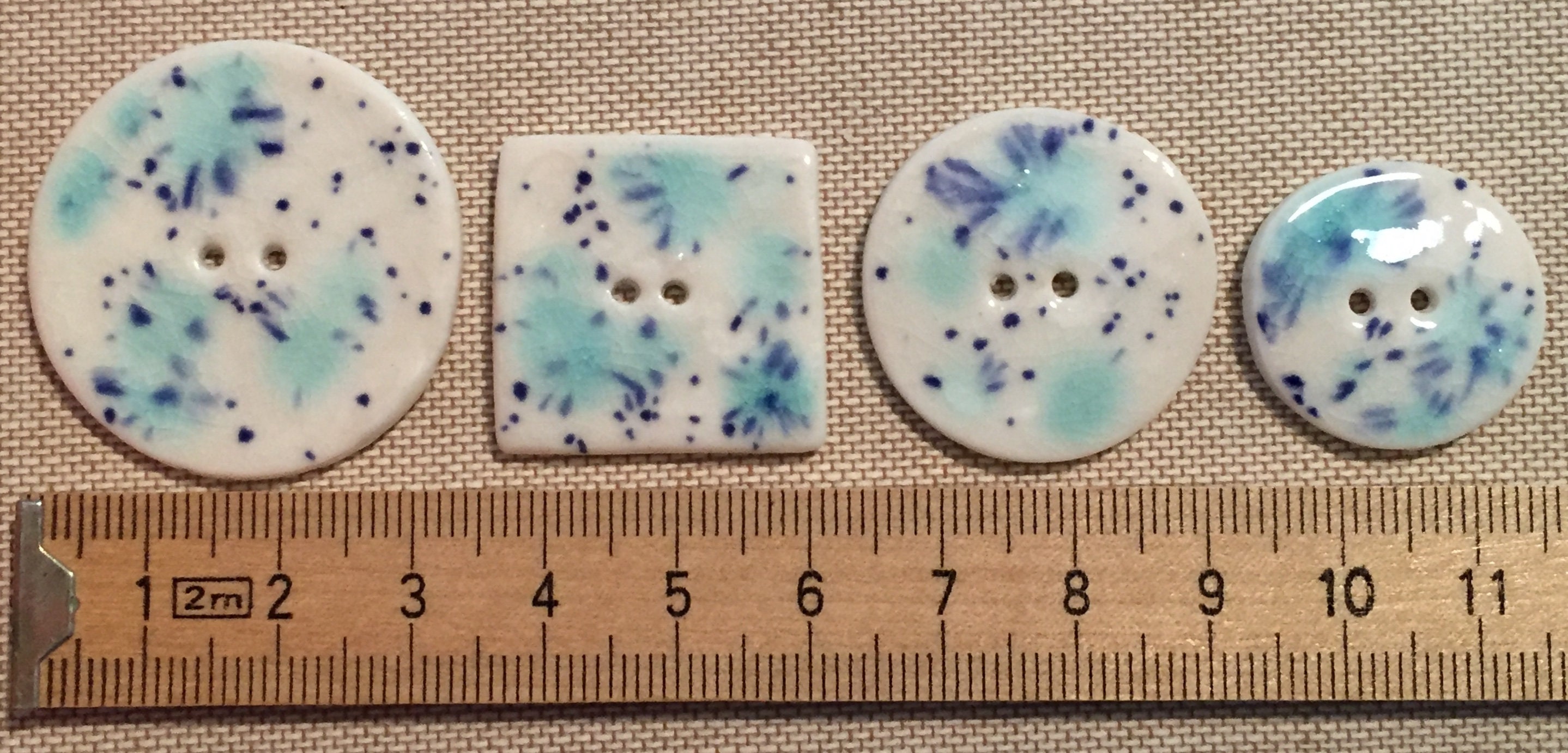 Blue Rain Buttons - Etsy UK