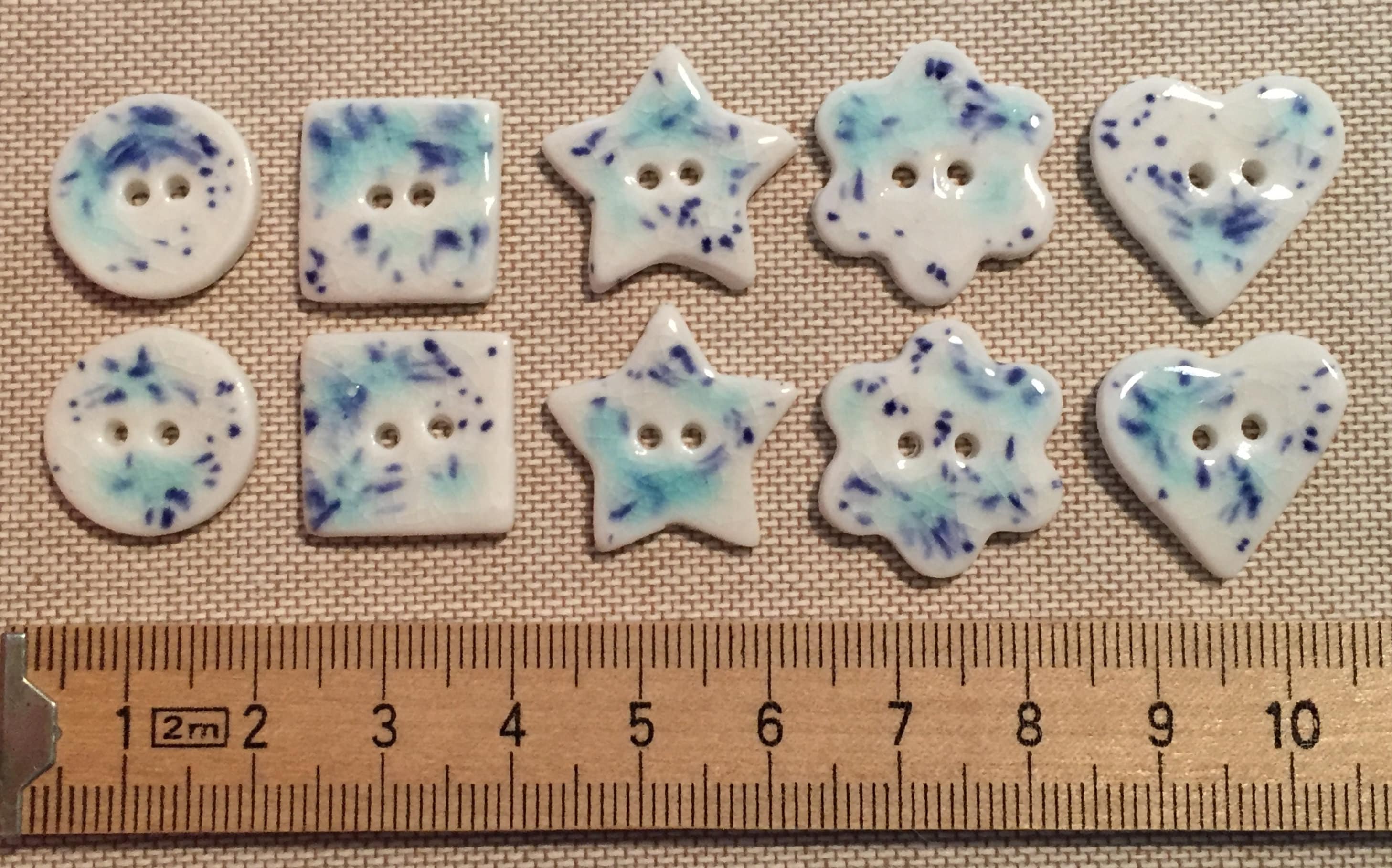 Blue Rain Buttons - Etsy UK