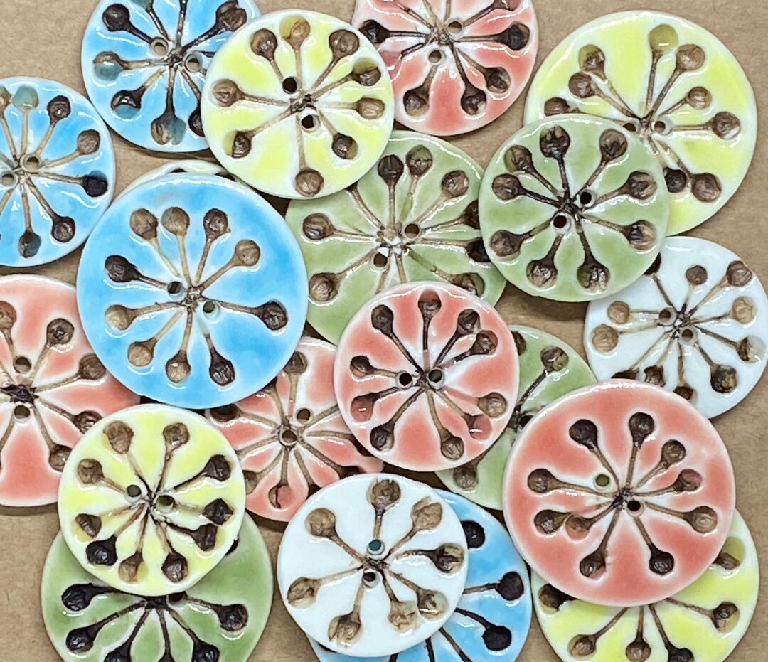 Ivy Flower Buttons - Etsy