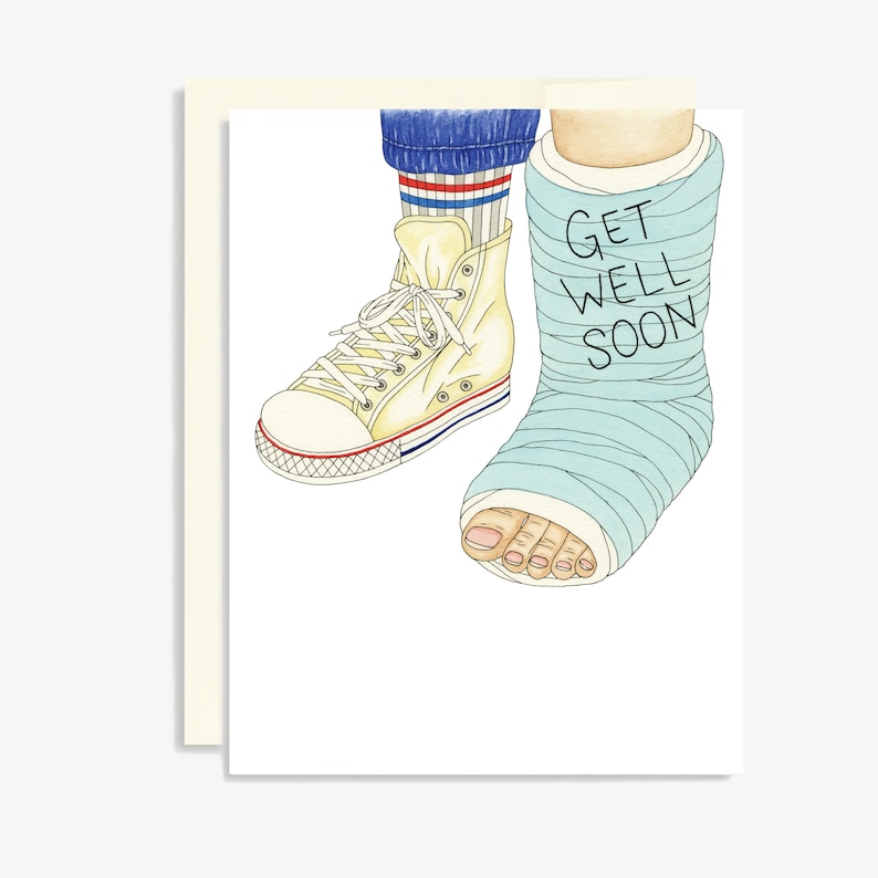 Get Well Soon Cast Card - Etsy