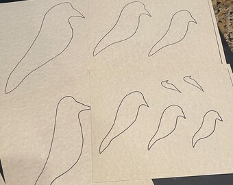 Primitive Crow and Star Templates - Etsy