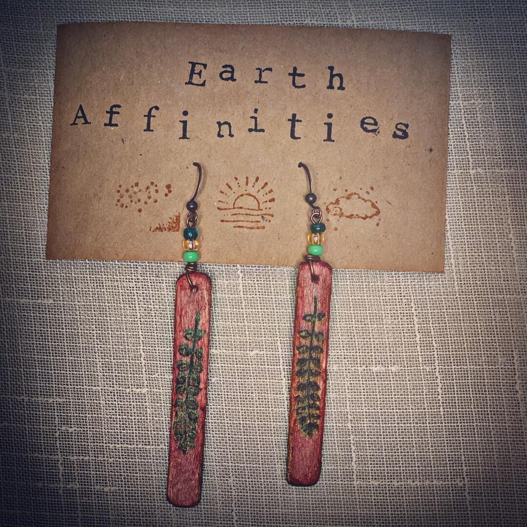 Popsicle Stick Earrings - Oak and Sage - Etsy
