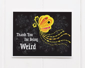 Weird Thank You Card | Etsy