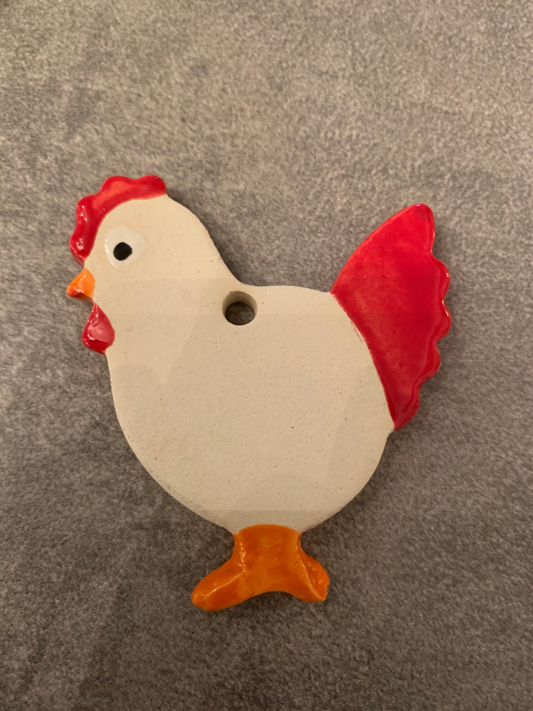 Huhn Anhänger 5 er Set Keramik | Etsy