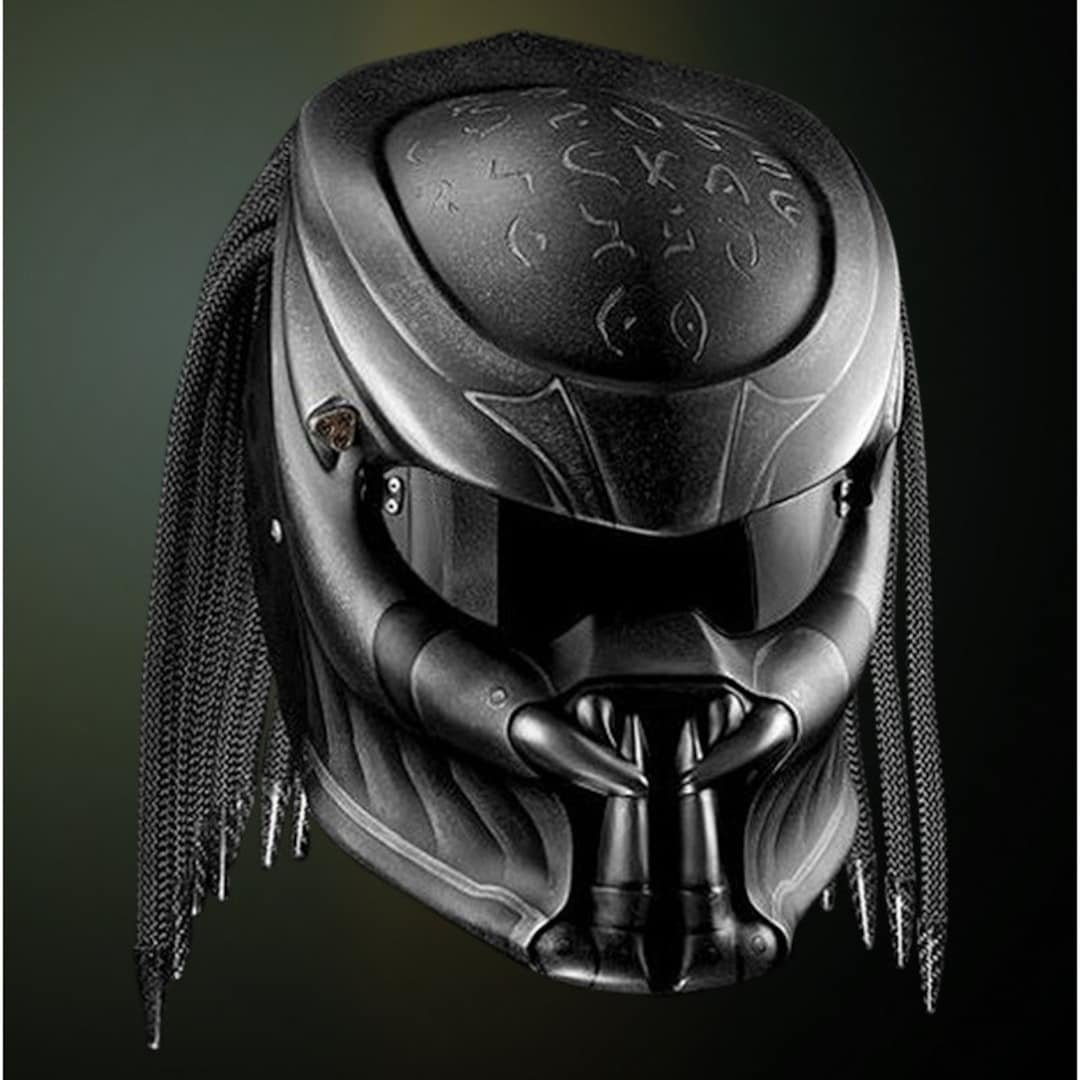 The Best Custom Predator Helmet Black Top Symbol for Motorcycle ...