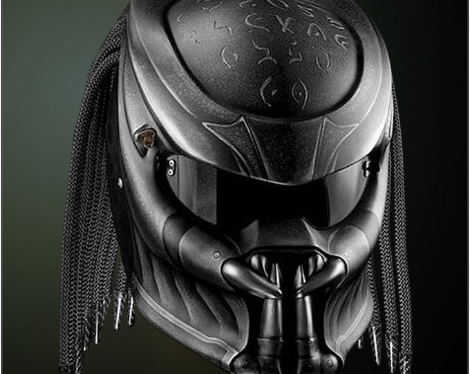 The Best Custom Predator Helmet Black Top Symbol for Motorcycle ...