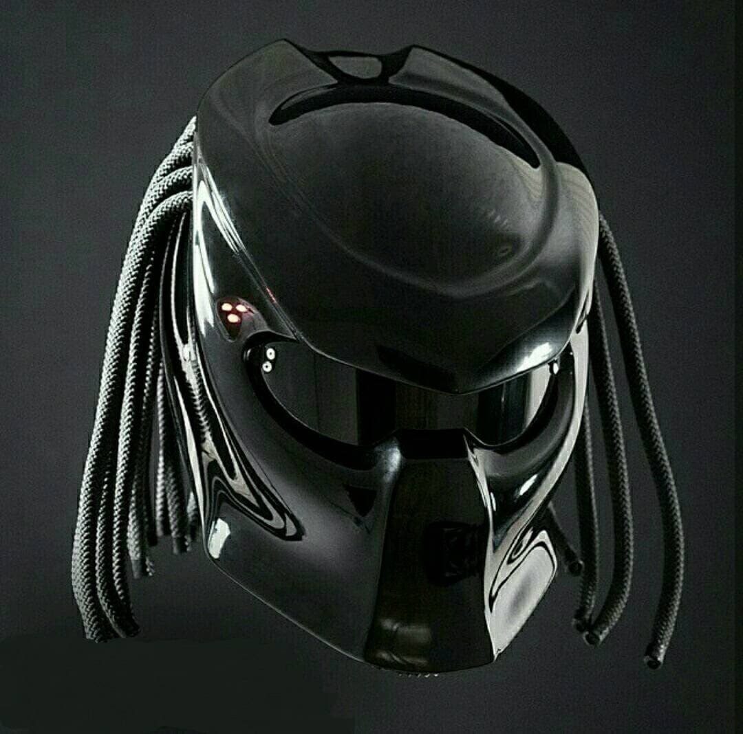 The Best Custom Predator Helmet Black Alien Glossy for Motorcycle ...