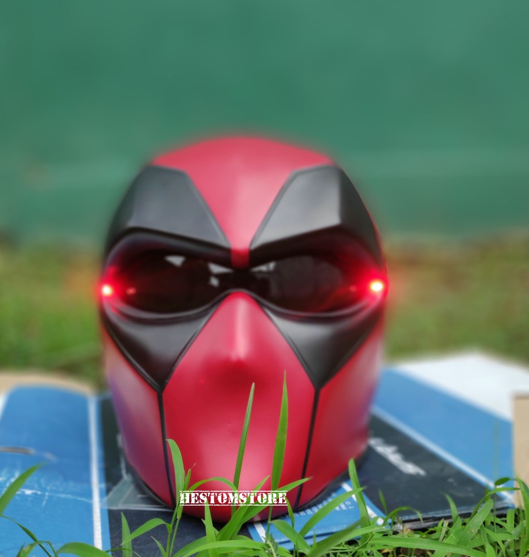 Top Seller, Deadpool Black Maroon Colour Helmet Custom for Motorcycle ...