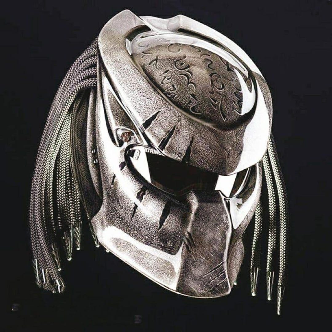 The Best Seller, Custom Predator Helmet Black Riveds Gray for ...