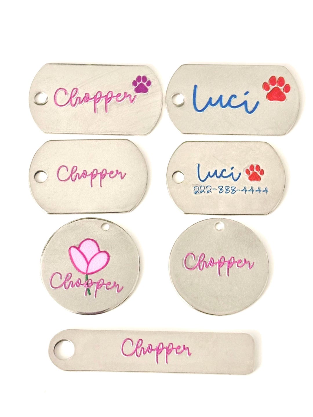 Custom Color Name Tags - Etsy