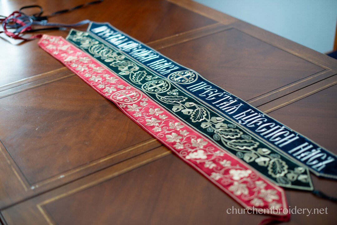 Fully Embroidered Orthodox Priest/bishop Belt - Etsy