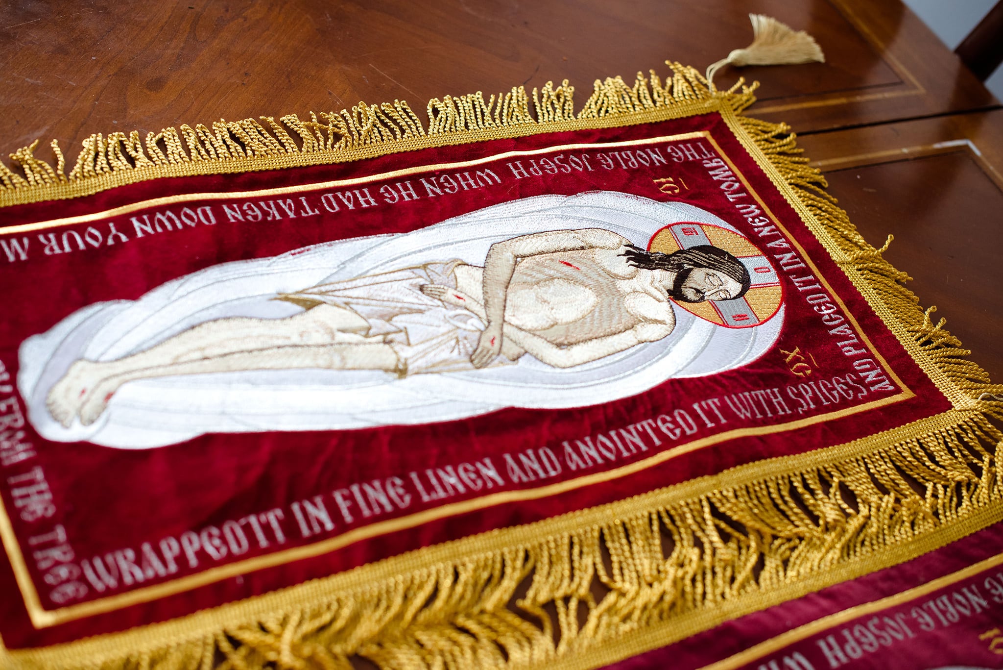Fully-embroidered Orthodox Church Shroud epitaphios of Christ. Small - Etsy