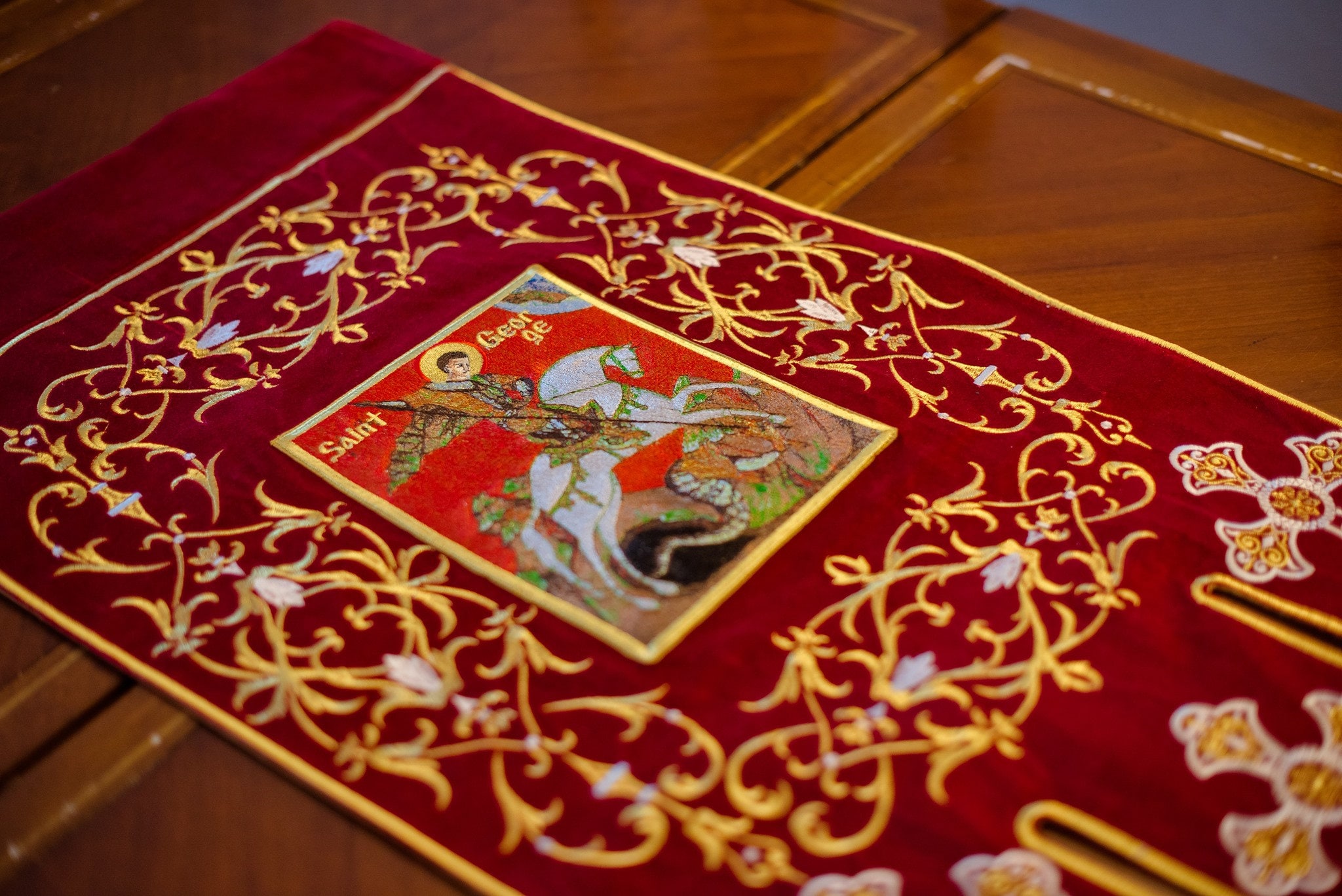 Fully-embroidered Orthodox Church Banner With the Icon of St. George - Etsy