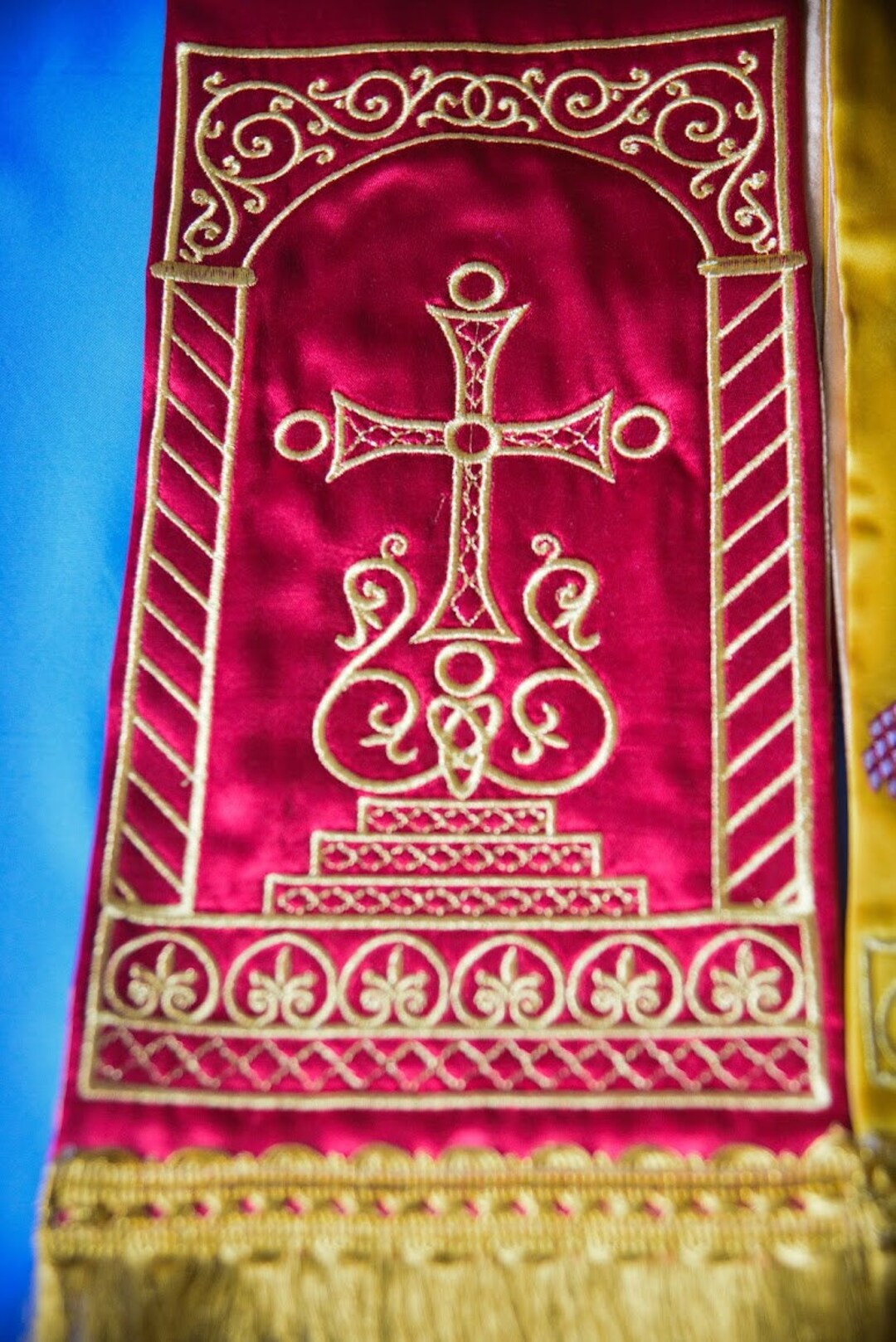 Fully Embroidered Gospel Bookmark in Orthodox Church - Etsy