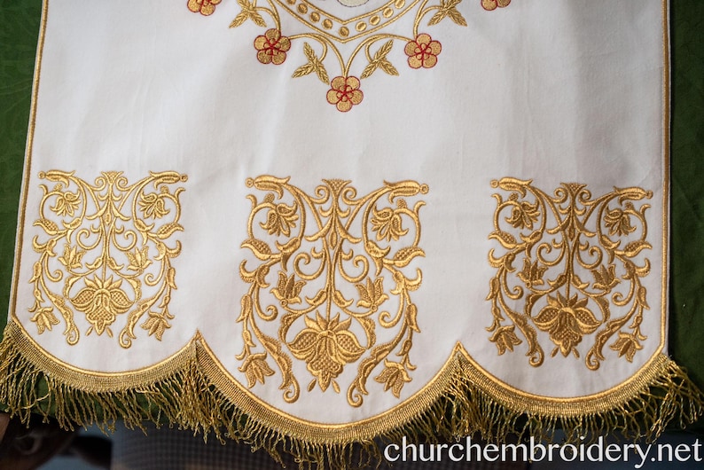Fully-embroidered Church Temple Banner - Etsy UK