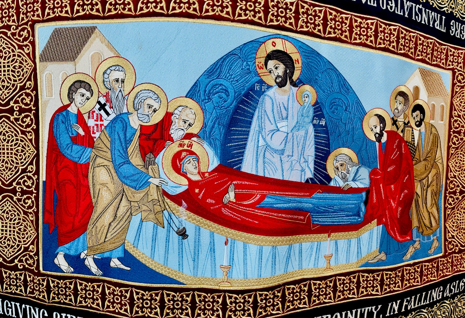 Fully-embroidered Orthodox Church Shroud (epitaphios) of Theotokos With ...