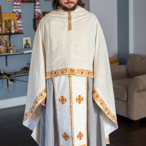 Fully Embroidered Orthodox Priest Vestments Set, Simple Linen, Simple ...