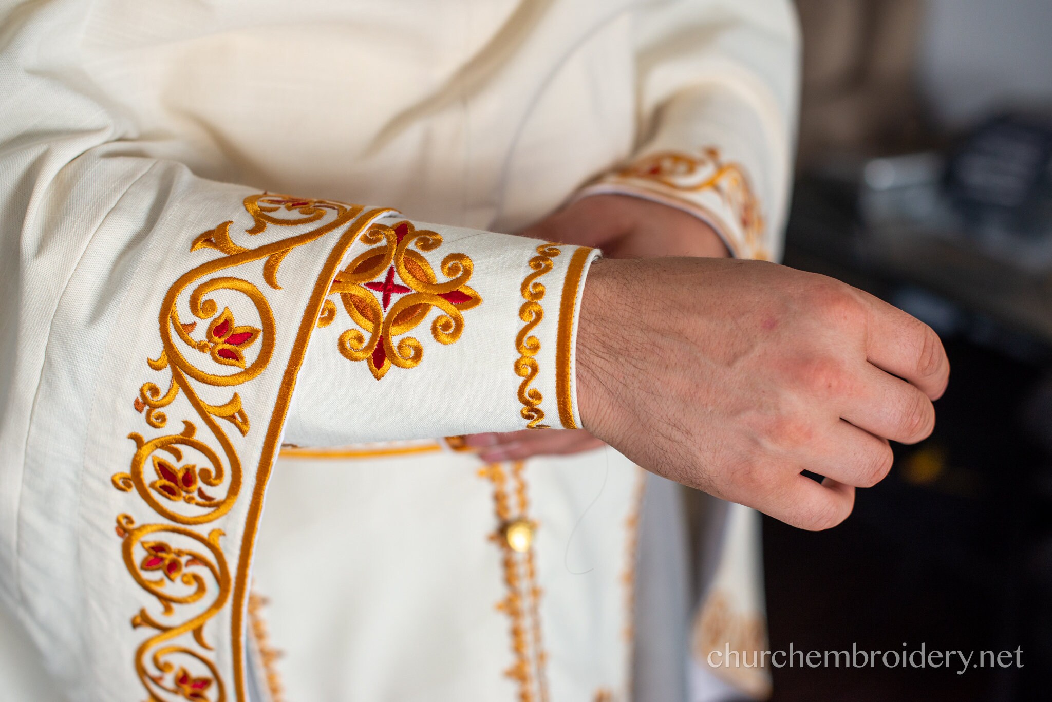 Fully Embroidered Orthodox Priest Vestments Set, Simple Linen, Simple ...