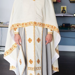 Fully Embroidered Orthodox Priest Vestments Set, Simple Linen - Etsy
