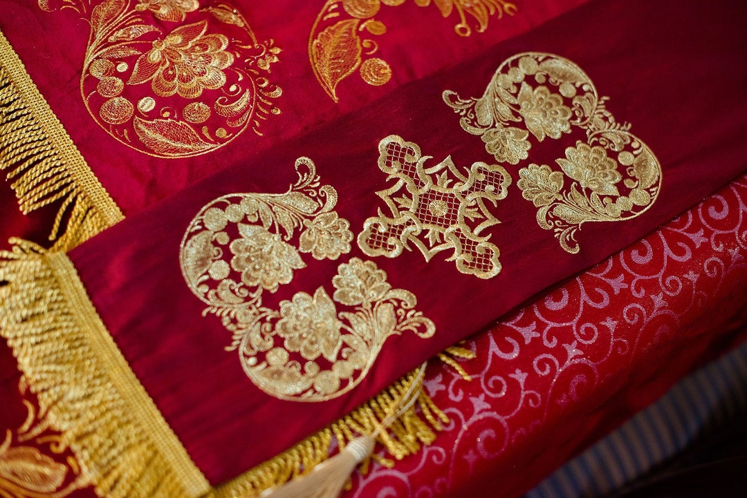 Fully Embroidered Gospel Bookmark in Orthodox Church - Etsy