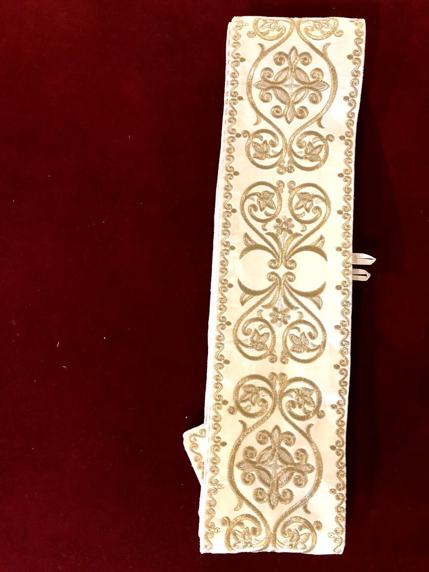 Fully Embroidered Protodeacon Double Orarion With Cuffs - Etsy UK