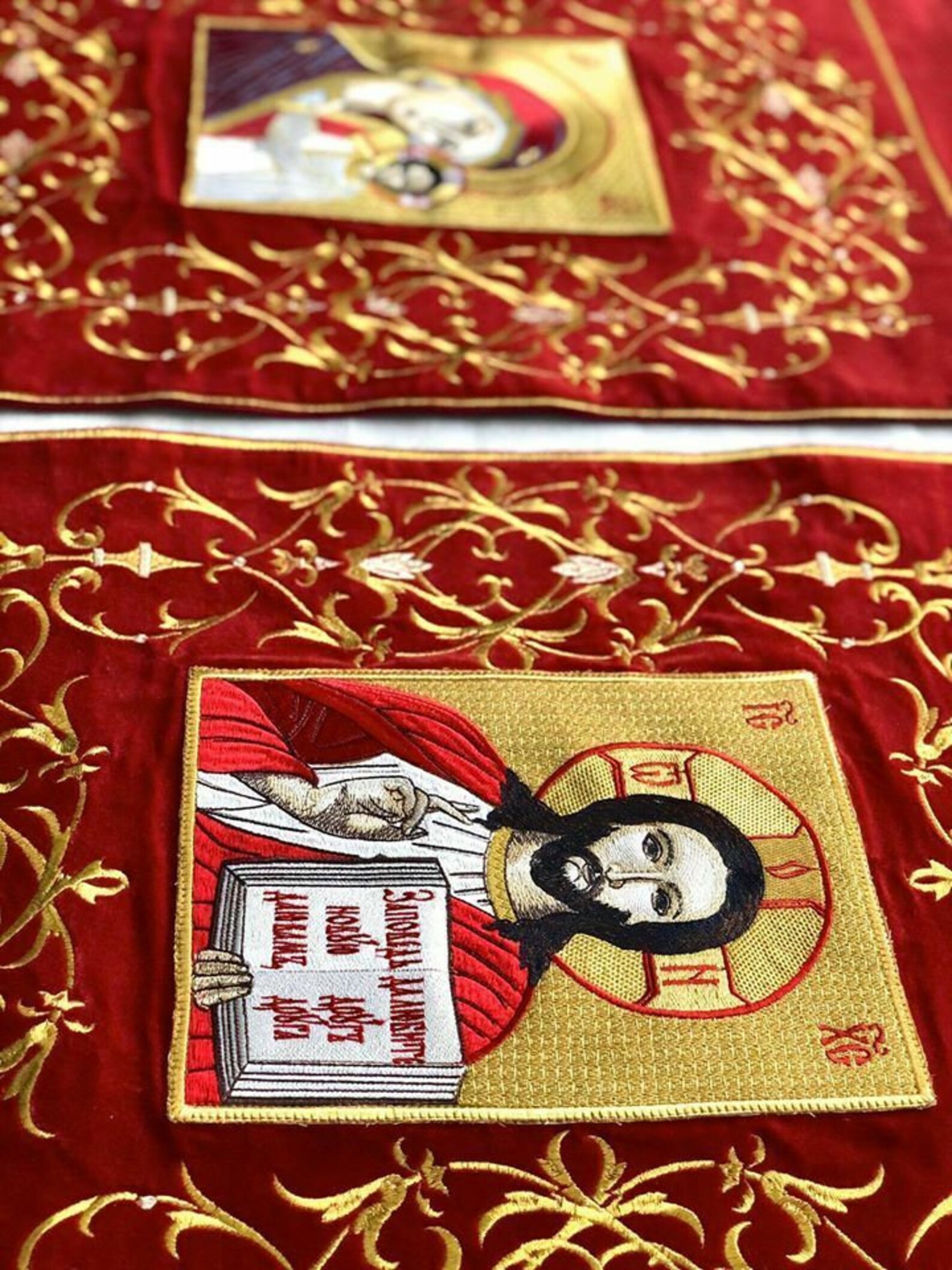Fully-embroidered Orthodox Church Banner With the Icon of Theotokos - Etsy