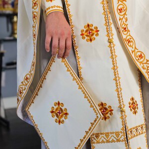 Fully Embroidered Orthodox Priest Vestments Set, Simple Linen - Etsy