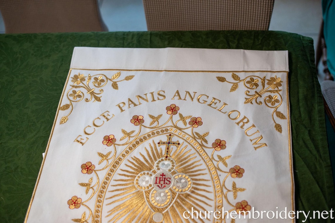 Fully-embroidered Church Temple Banner - Etsy UK