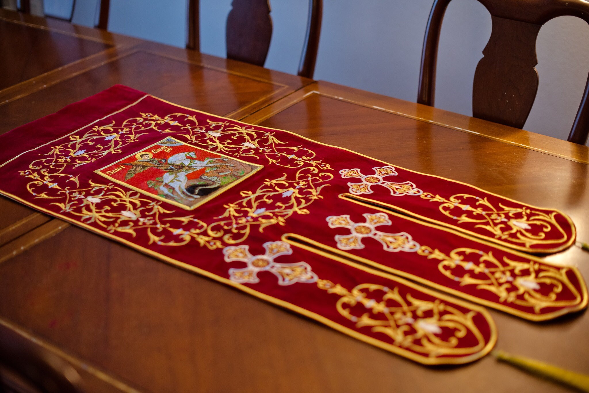 Fully-embroidered Orthodox Church Banner With the Icon of St. George - Etsy
