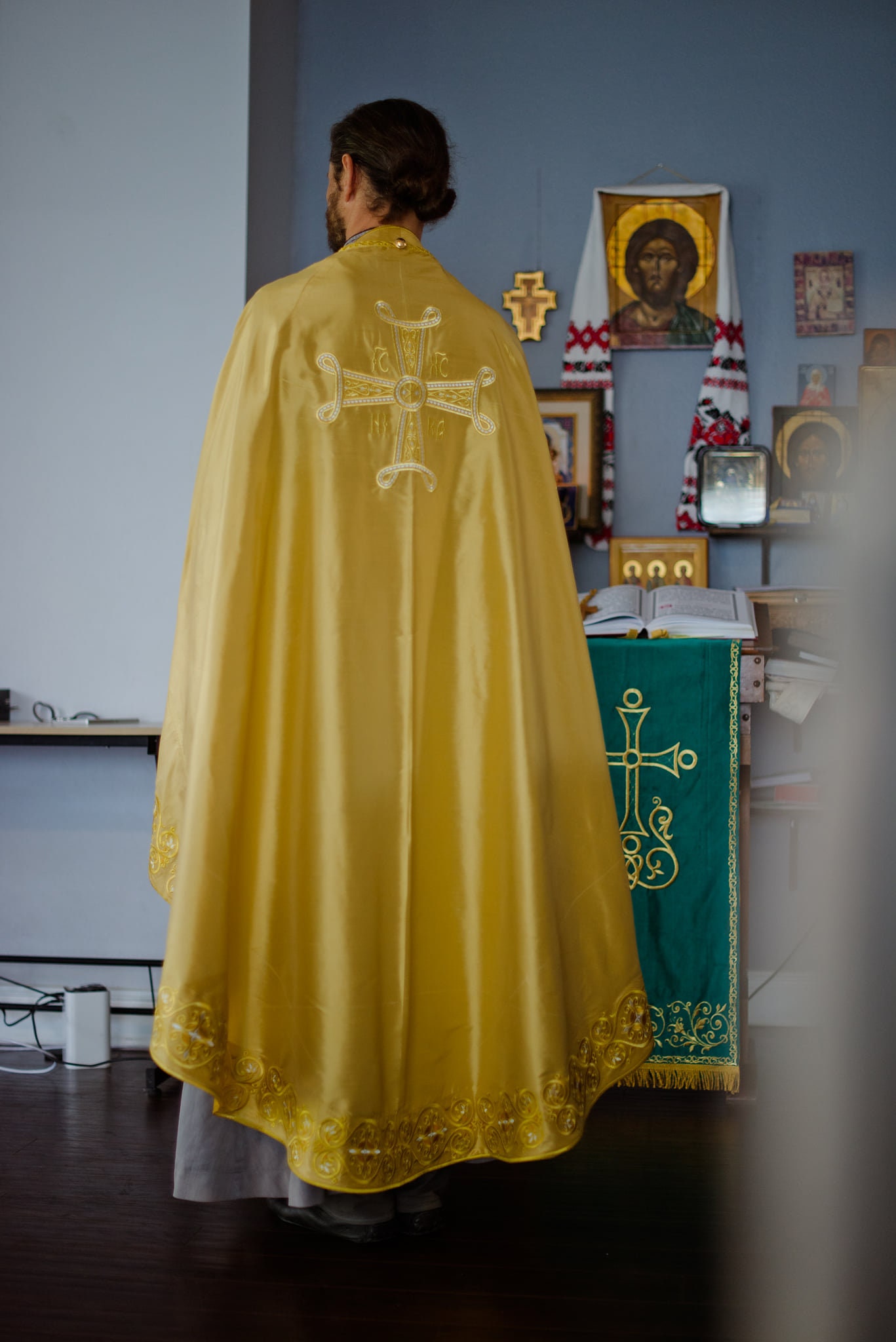 Fully Embroidered Orthodox Priest Gold Set, Green - Etsy