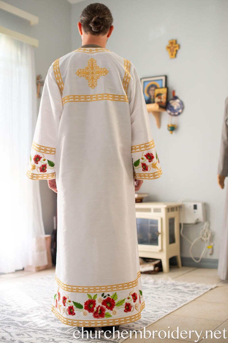 Altar Server Robe Fully Enbroidered, Comfortable and Light Altar Boy ...