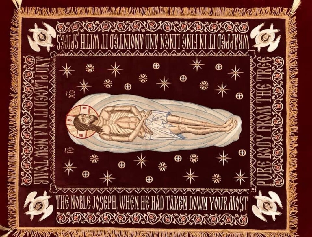 Fully-embroidered Orthodox Church Shroud epitaphios of - Etsy